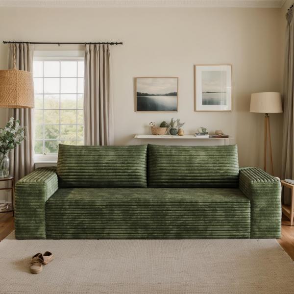 商品名:  63" Small Cloud Loveseat Sofa in a Box, Comfy Corduroy 2-Seater Boneless Couch, Modern Deep Seat Sofa for Small Sp...