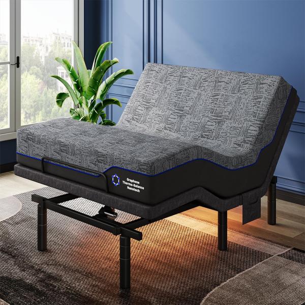 商品名:  Pipishell Full Adjustable Bed Frame and 10 inch Mattress Set, Electric Bed Base, Head and Foot Lift, Wireless Remo...