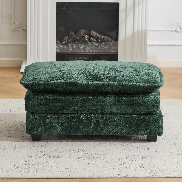 商品名: Lorflin オットマン モジュラーセクショナルソファ用 ディープシートオットマン リビングルーム、ベッドルーム、玄関用 (グリーン) Lorflin Ottoman for Modular Sectional Sofa, De...