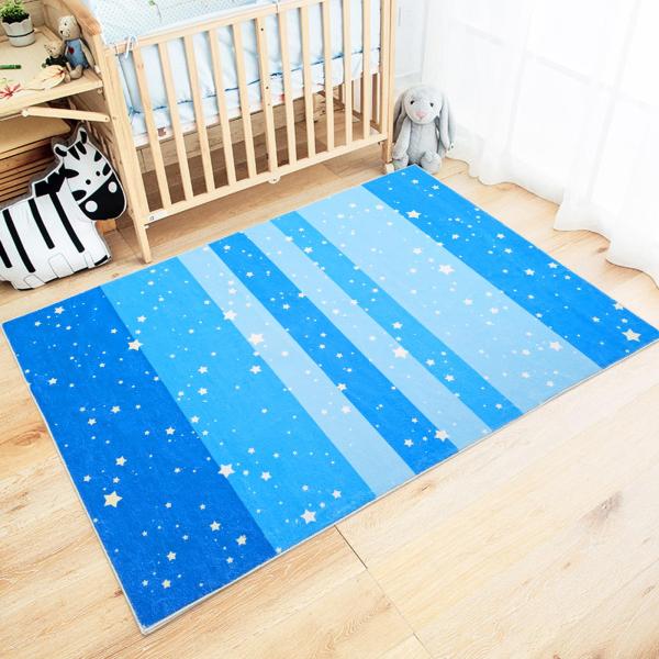 商品名: Lacomfy Little Stars ラグ ブルー エリアラグ 寝室用 3x5 気まぐれなキッズスター リビングルームラグ かわいい シンプルなデザイン カーペット 滑り止め 洗濯可能 ソフト ブルー 子供用プレイマット、ブル...