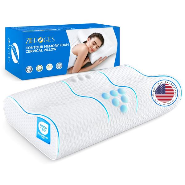 商品名:  zibroges Cervical Neck Pillow for Pain Relief- Queen Size Cooling Pillow for Sleeping, Memory Foam Pillows for Nec...