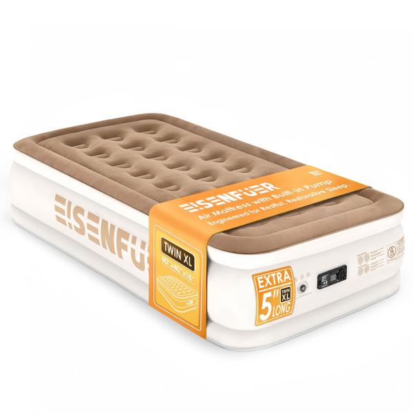 商品名: エアマットレス ツイン ポンプ内蔵 ? 18インチの空気注入式ベッド 高速ポンプ内蔵 安定した快適性 長持ち コルチョン空気注入式 キャリーバッグ 快適なゲストベッド お泊り/キャンプ/引っ越しに Air Mattress Twi...