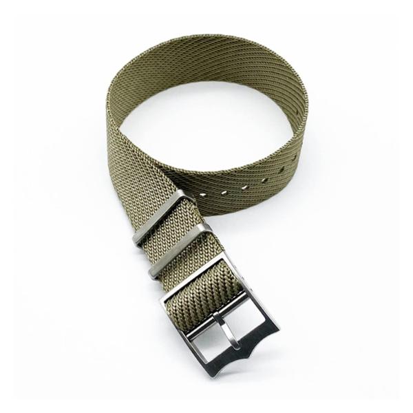 商品名:  PTREWB One Piece Single Pass Adjustable Slanted Nylon Strap 20mm 22mm Compatible With Tudor Fabric Watch Band(Khak...