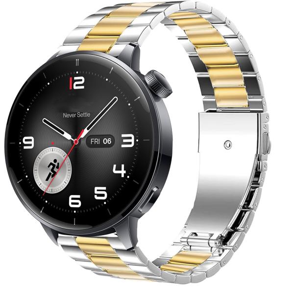 商品名: Lamshaw OnePlus Watch 3 43mm用バンド クイックリリースステンレススチールメタル交換用ストラップ OnePlus Watch 3 43mm対応 (シルバーゴールド、18mmサイズバンド) Lamshaw ...