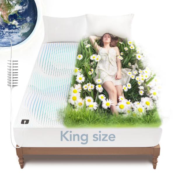商品名:  L'AGRATY Grounding Sheets King, Deep Pocket Grounding Mattress Cover with Cord Connected Earth, Sliver Fiber Groun...