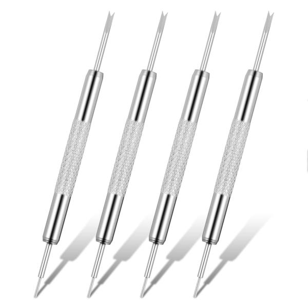 商品名: YQQYG 4個パック プロフェッショナルウォッチピン取り外しツール、ステンレススチールダブルエンドデザイン修理ツール、時計スプリングバーツール 時計修理修理用 交換サイズ修正 YQQYG 4 Pack Professional ...