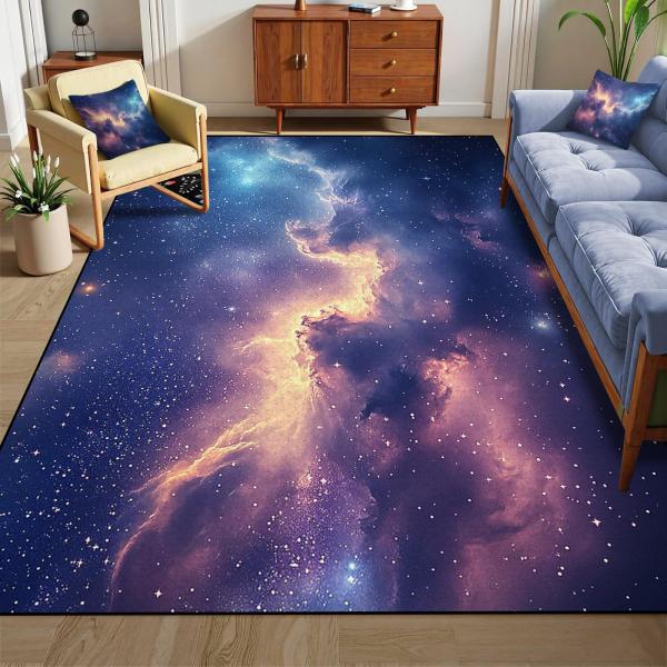 商品名:  CERYUEE 3'x5' Galaxy Rug for Boys Room Low Pile Starry Sky Outer Space Carpet Non Slip Washable Nebula Rug for Ent...