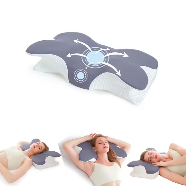 商品名:  Ergo Ultra Pain Relief Cervical Neck Pillow, Orthopedic Memory Foam Pillow for Neck &amp; Shoulder Support, Adjust...