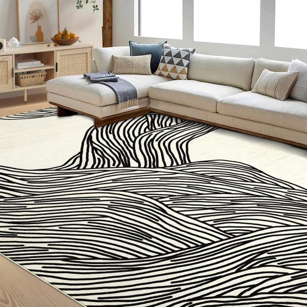 商品名:  COZYLOOM 6x9 ft Large Area Rugs for Living Room, 350gsm Thick Polyester Carpet, Soft Washable Non-Slip Rug for Und...