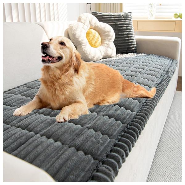 商品名:  Plush Pet Couch Cover, Ultra-Soft Fluffy Plush Sofa Protector, Quilted Couch Covers for Dogs Washable, Non-Slip Pa...