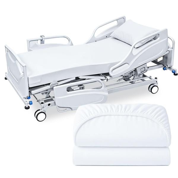 商品名:  Linteum Textile Supply Bariatric Jersey Knit Fitted Sheets, 48"x86"x14" ? 2 Pack ? Soft Cotton Blend Hospital Bed ...