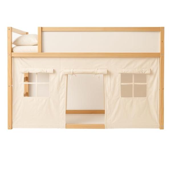 商品名: Cosmos &amp; Poppy ワンダーヌーク二段ベッドカーテン、パネル2枚、下段ベッドプライバシーセット、75 x 35インチ、コットン Wonder Nook Bunk Bed Curtains, Adjustable ...