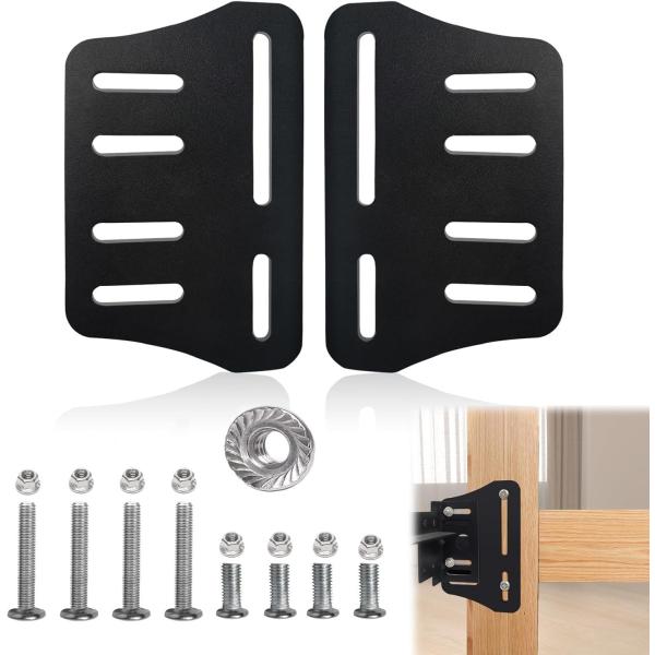 商品名: AUNHODU 高耐久ベッドフレームブラケット ヘッドボードとフットボード用 モディプレートフレームアダプター/コネクター ベッドフレーム改造用(ネジアップグレード) 2個 AUNHODU 2PCS Heavy Duty Bed ...