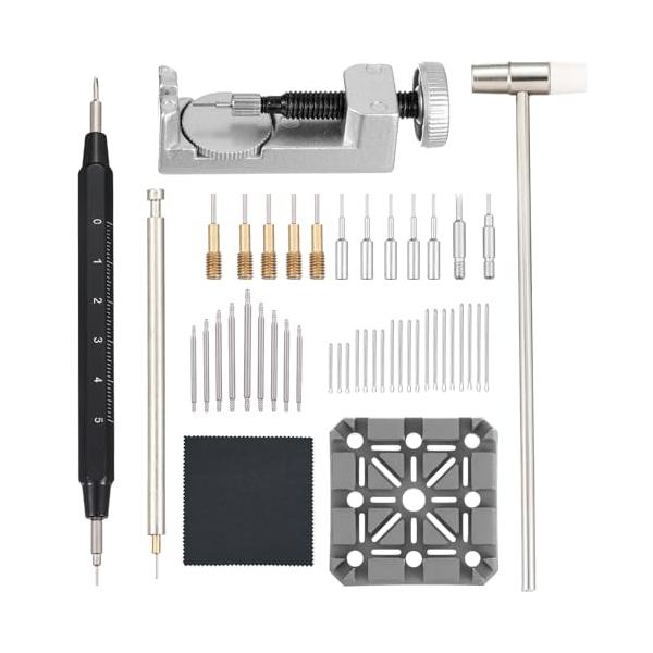 商品名: MARVLLGGOSO 腕時計リンク取り外しツールキット 時計バンドの調整とサイズ変更ツールセット ダブルヘッドハンマー付き メタルウォッチバンドリンクリムーバー ストラップホルダー スプリングバーツール 108個 スプリングバー...