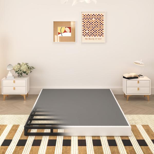 商品名: TROZULER 5インチ ボックススプリング フルサイズベッド 高耐久メタルマットレスファンデーション 耐荷重3000ポンド 目立たない ノイズフリー ファブリックカバー付き 組み立て簡単 TROZULER 5 Inch Box...