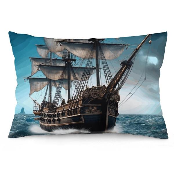商品名:  DWVSFJM Throw Pillow Covers Pirate Ship Rectangle Pillowcases with Hidden Zipper Soft and Comfortable Cushion Case...