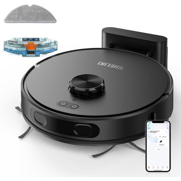 商品名:  Robot Vacuum and Mop, 3-in-1 Robotic Vacuums Cleaner with LiDAR Navigation Smart Mapping &amp; Max Strong 4000Pa S...