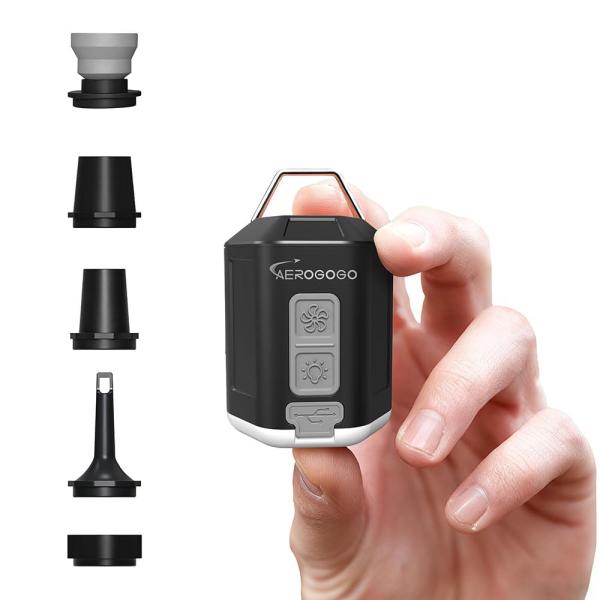 商品名: Aerogogo (エアロゴゴ) GIGA Pump 4 ミニエアポンプ 4.2kPa キャンプ用ランタン付き ポータブルエアポンプ 充電式エアインフレーター 空気を抜くことができます 旅行用インフレーター エアベッドマットレス/...