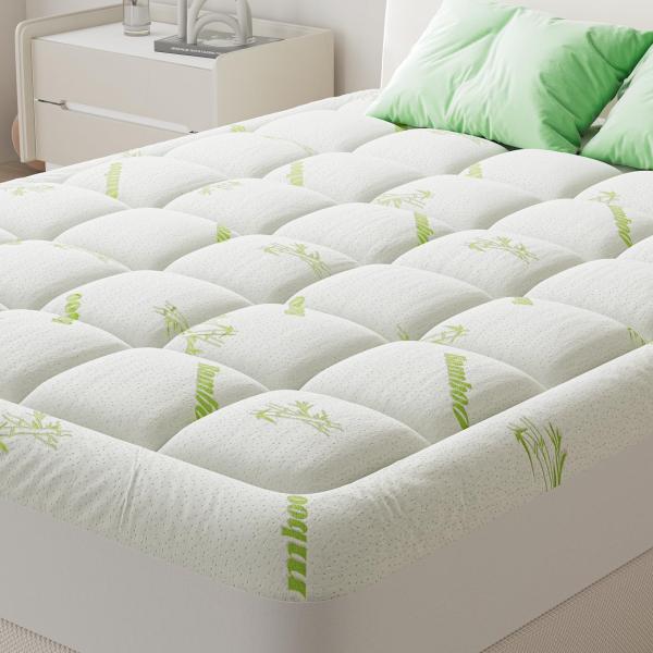 商品名:  Sweetcrispy Ultra Soft Mattress Topper, Viscose Derived from Bamboo, Thick Pillow Top Mattress Pad with Deep Pocke...