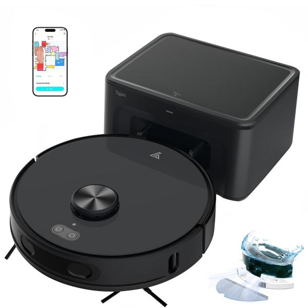 商品名:  Yigars Robot Vacuum and Mop Self-Emptying Up to 8000Pa Robot Vacuum 60-Day Hands-Free Cleaning 220 Min Runtime LiD...