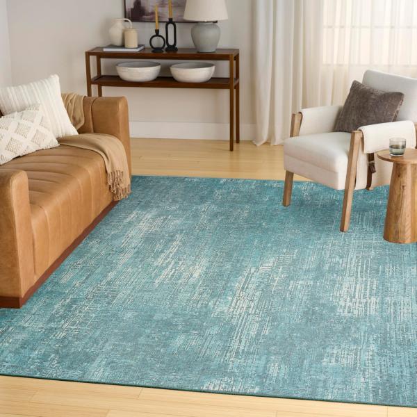 商品名:  Nourison Home Botanical Washables Green 4' x 6' Area Rug - Easy Clean, Non Shedding, Bed Room, Living Room, Dining...