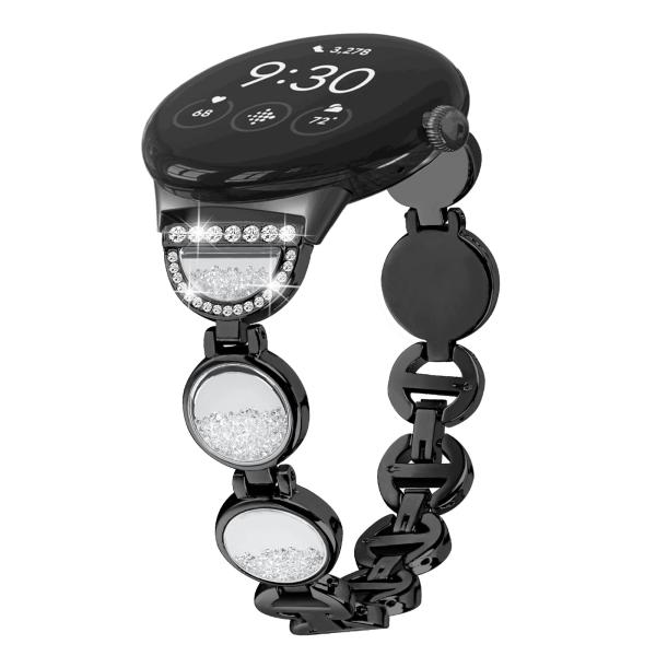 商品名:  RuenTech Bling Bands for Google Pixel Watch 4 41mm Bands, Bling Diamond Stylish Stainless Steel Wristbands Straps ...