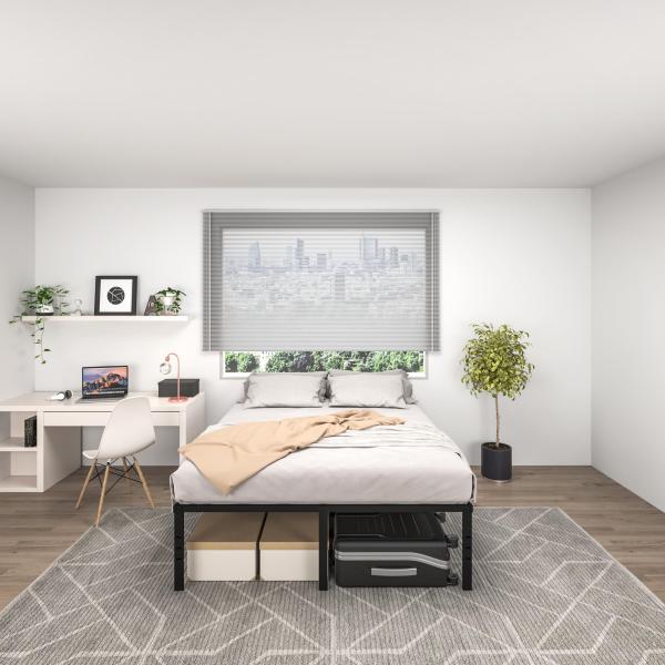 商品名:  TROZULER Bed Frame - Sturdy Metal Platform Queen Size, No Box Spring Needed, Heavy Duty, Easy Assembly, Strong Bea...