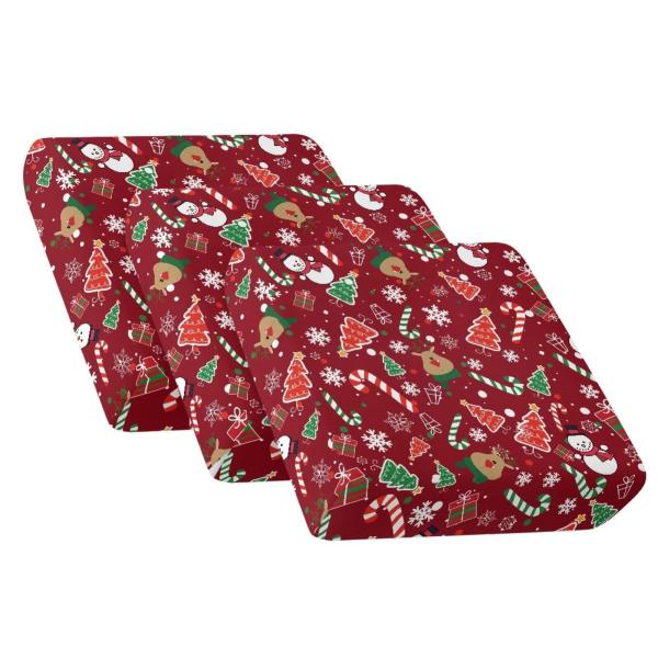 商品名:  Psesaysky Couch Cushion Covers Set of 3, Christmas Tree Deer Soft Sofa Seat Covers for Sectional 3 Cushion Couch W...