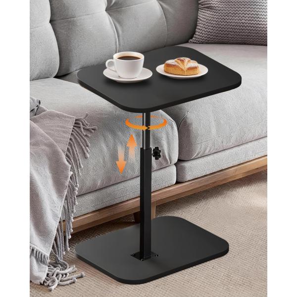 商品名:  Tv Tray Table Couch Armrest Table Adjustable Height &amp; 360° Swivel Bed Trays for Eating Sofa Arm Tray Side Stan...