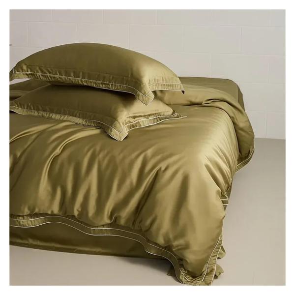 商品名:  DFEDHF 100 Thread Count Light Luxury Cotton Four Piece Set Solid Color Premium Forged Face Bed Sheet Quilt Cover L...