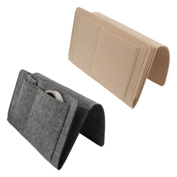 商品名: giteo 寝具 ベッドサイドポケットストレージホルダー フェルトハンギングベッドキャディオーガナイザーバッグ ソファ二段ベッドオーガナイザー 携帯電話/iPad/リモコン/本/メガネ/雑誌用 (グレーとベージュ) giteo b...