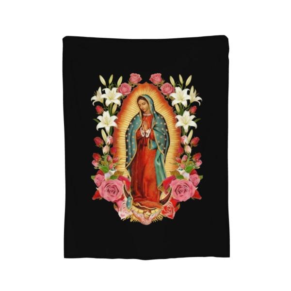 商品名:  Guadalupe Saint Virgin Mary Premium Fleece Blanket, Ultra-Soft Plush Throw Blanket for Bed, Couch &amp; Travel 80"...