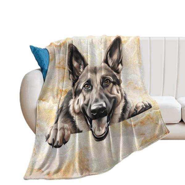 商品名:  German Shepherd Blanket, Throw Blanket for Flannel Blankets Lightweight Cozy for Bed Couch Sofa 80"x60"ブランド: Gener...
