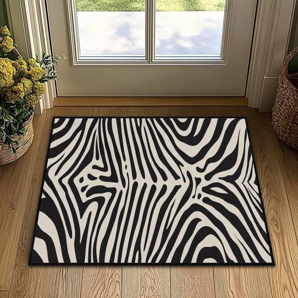 商品名:  Zebra Print Area Rug Washable Entry Rug 2x3 Kitchen Rugs for Entryway,Zebra Pattern Rugs Non-Slip Indoor Entrance ...