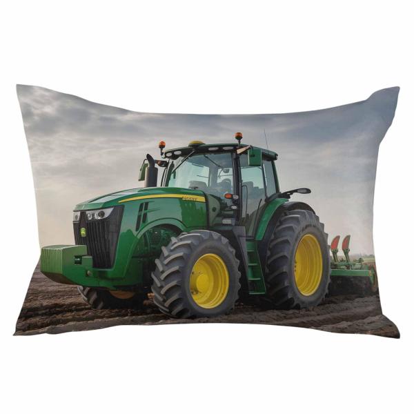 商品名:  Farm Tractor Pillowcase Standard Size 20x26,Green Truck Country Rustic Field Harvester Reversible Throw Pillow Cov...