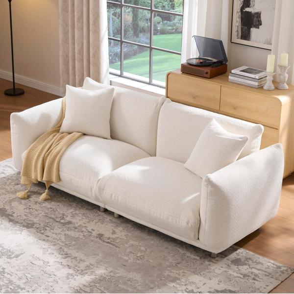 商品名:  Modern Loveseat Sofa, Boucle Couch, Comfy 2 Seater Sofa with Deep Seat for Living Room, Office, RV, Apartment, 87"...