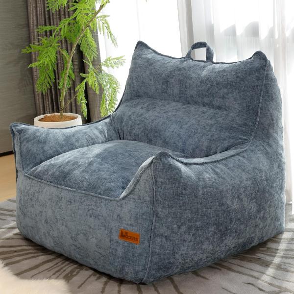 商品名: UODERS ジャイアントビーンバッグチェア ビーンバッグチェア 大人用 ティーン&amp;キッズ 快適なソファチェア ハンドル&amp;詰め物付き リビングルーム 読書&amp;ゲーム用 滑り止め(Bule-XL) UODERS...