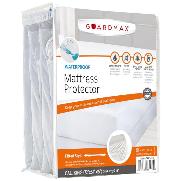 商品名: Guardmax ジャージーニット カリフォルニアキングサイズ マットレスプロテクター - 防水 &amp; 防ダニマットレスカバー 伸縮性のあるポケット付き - ソフトで快適、ノイズレス防水(72×84×15) Guardmax...