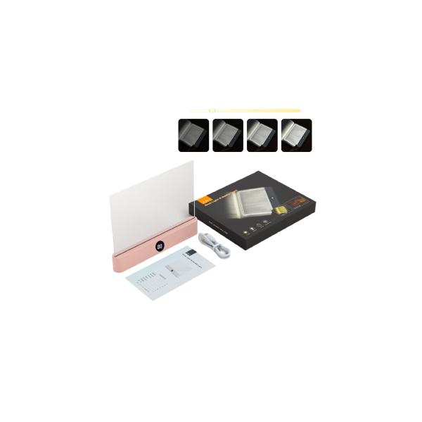 商品名: 充電式LEDブックライト ? 調光可能な明るさのフルページフラットライト、3つの調節可能なライトカラー、タイマー機能、ちらつきなし、ベッドでの読書に最適、本好きへのギフト(ピンク) Rechargeable LED Book Li...