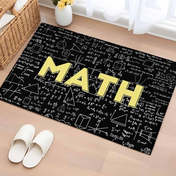 商品名:  2'x3' Washable Rug, Mathematics Formulas Non-Slip Soft Doormat Area Rugs for Entrance Bathroom Bedsides, Modern Ab...