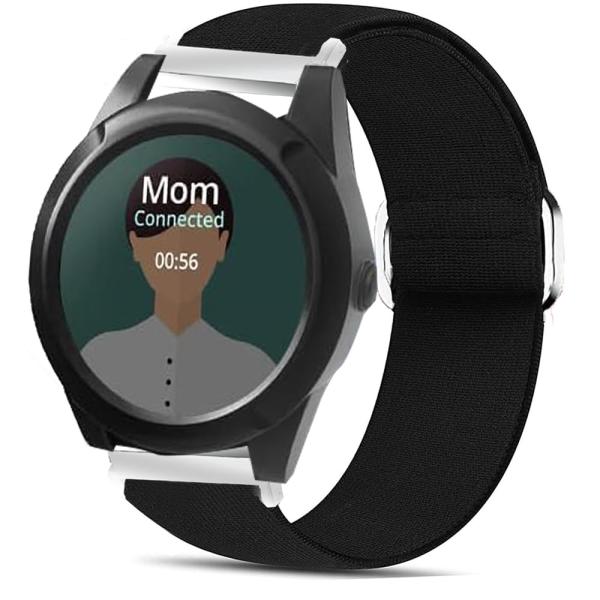 商品名: Lamshaw AngelSenseウォッチバンド対応 クイックリリースストレッチエラスティック ナイロン製 調節可能な交換用ストラップアクセサリー AngelSenseアシストテクノロジーウォッチ対応 (ブラック) Lamsha...