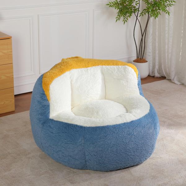 商品名:  GM Ultra Oversized Bean Bag Chair, Multicolor Faux Fur Couch Filled with Shredded Foam, Large Comfy Lounger Sofa w...