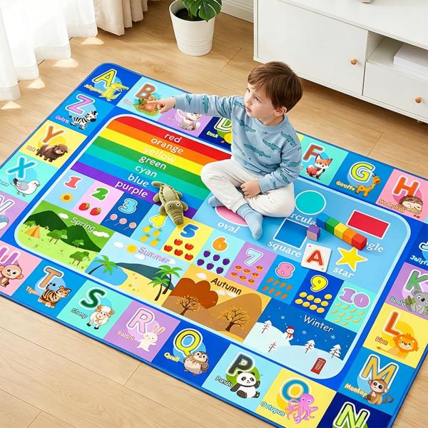 商品名:  OGPJKEQR Kids Educational Area Rug 3x5, Non-Slip ABC Alphabet Rug for Playroom Bedroom, Learning Carpet with Numbe...