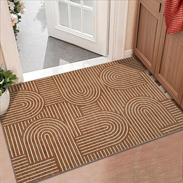 商品名: ROYHOME モダン エリアラグ Washable Rug 2x3 Area Rugs for Entryway, Abstract Rug for Bedroom, Soft Rainbow Non Slip Small Ar...