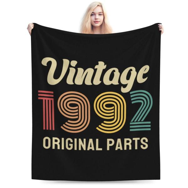 商品名:  Vintage 1992 Original Parts Throw Blanket for Sofa Bed Lightweight Comfy Flannel Blankets Ultra-Soft Warm Blanket ...