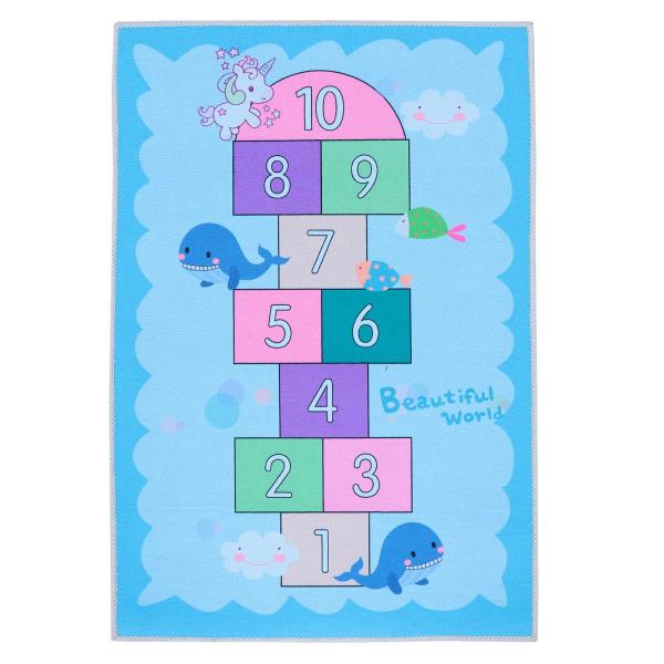 商品名:  RUNROTOO Hopscotch Floor Mat Soft Decorative Carpet for Playroom and Bedroom Material Educational Rug for Indoor O...