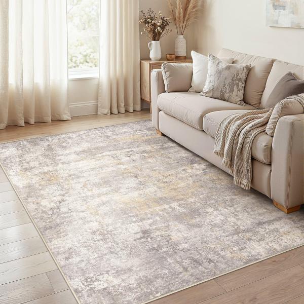 商品名:  cotiled 5x7 Area Rug for Living Room Large Modern Neutral Abstract Rugs Washable Nonslip Backing Soft Carpet for B...
