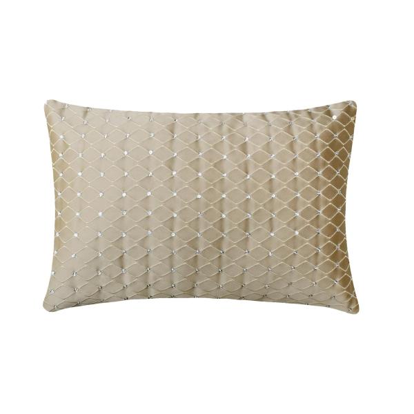 商品名:  Beige Decorative Lumbar Pillow Cover 12"x24" | Pack of 2 Contemporary Jacquard Oblong Cushion Cover Geometric | Cr...