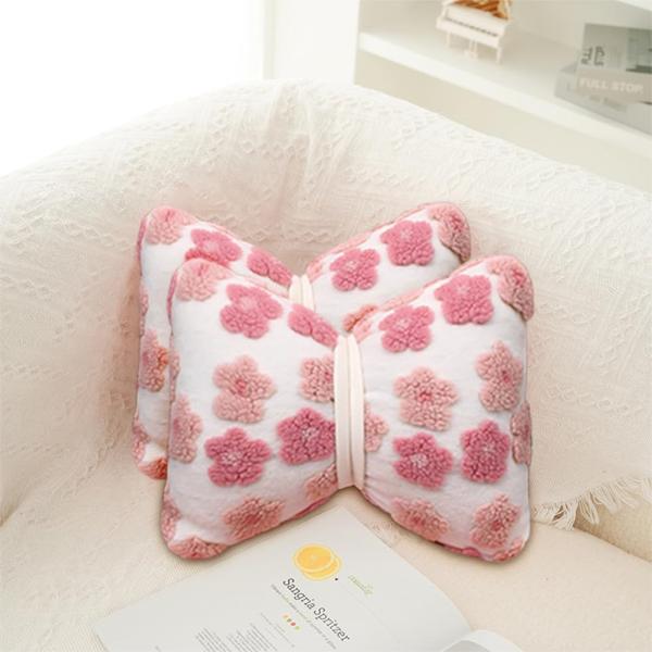 商品名:  Gujuja 2pcs Cute Bowknot Pillow with 3D Flowers, Soft Plush Decorative Bow Cushion, for Home Sofa Bed Bedroom Deco...
