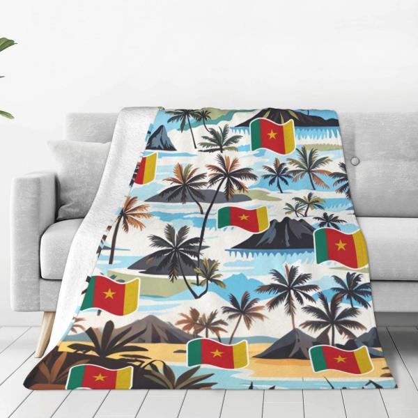 商品名:  Vintage Cameroon Cameroonian Flag Throw Blanket 40"x30" Ultra-Soft Micro Fleece Cozy Flannel for Travel Home Famil...